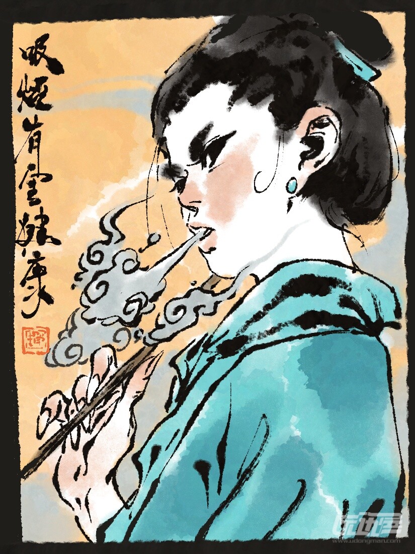 吸烟有害健康哦 - 绘画创作作品-探索更多精彩绘画作品_优动漫